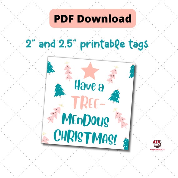 Have a Tree-mendous Christmas Printable Tags INSTANT - Etsy