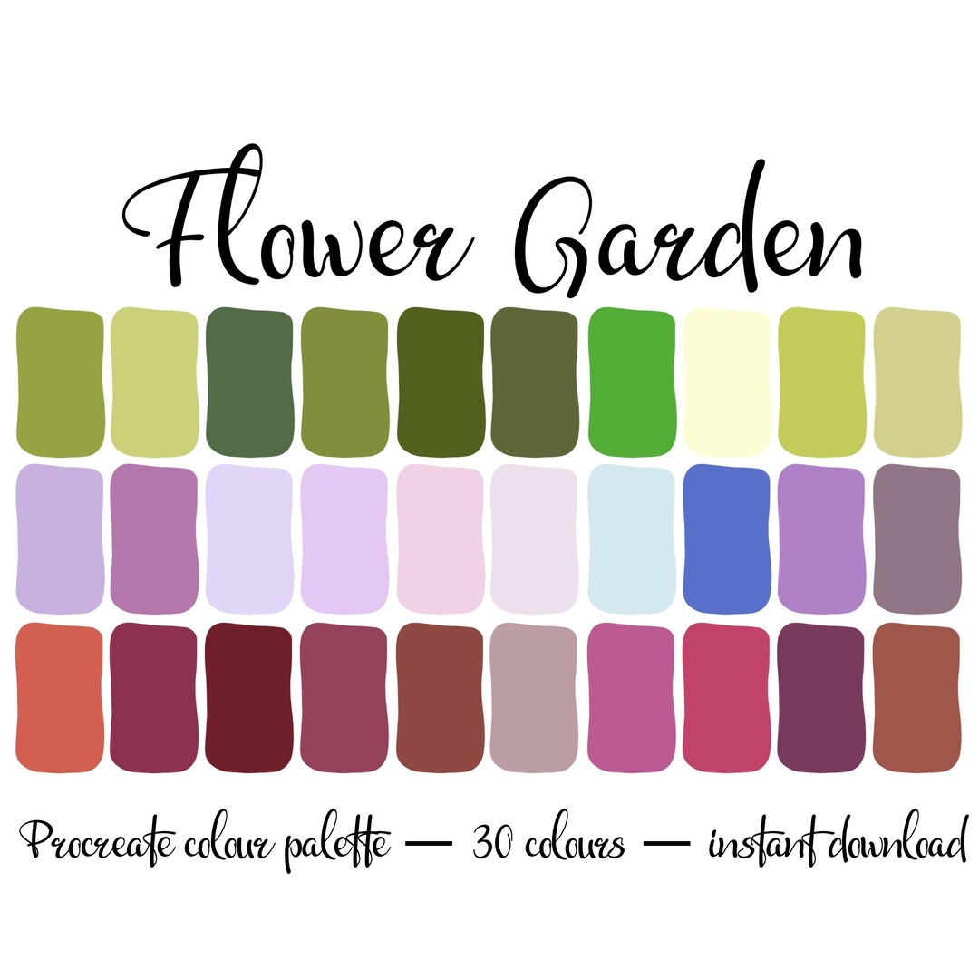 Flower Garden Colour Palette - Etsy
