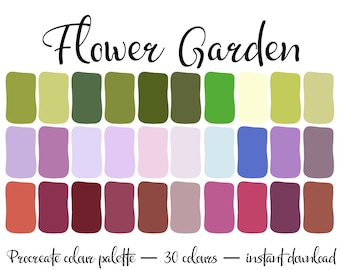 Spring Garden Colour Palette for Procreate 30 Colours/swatches - Etsy