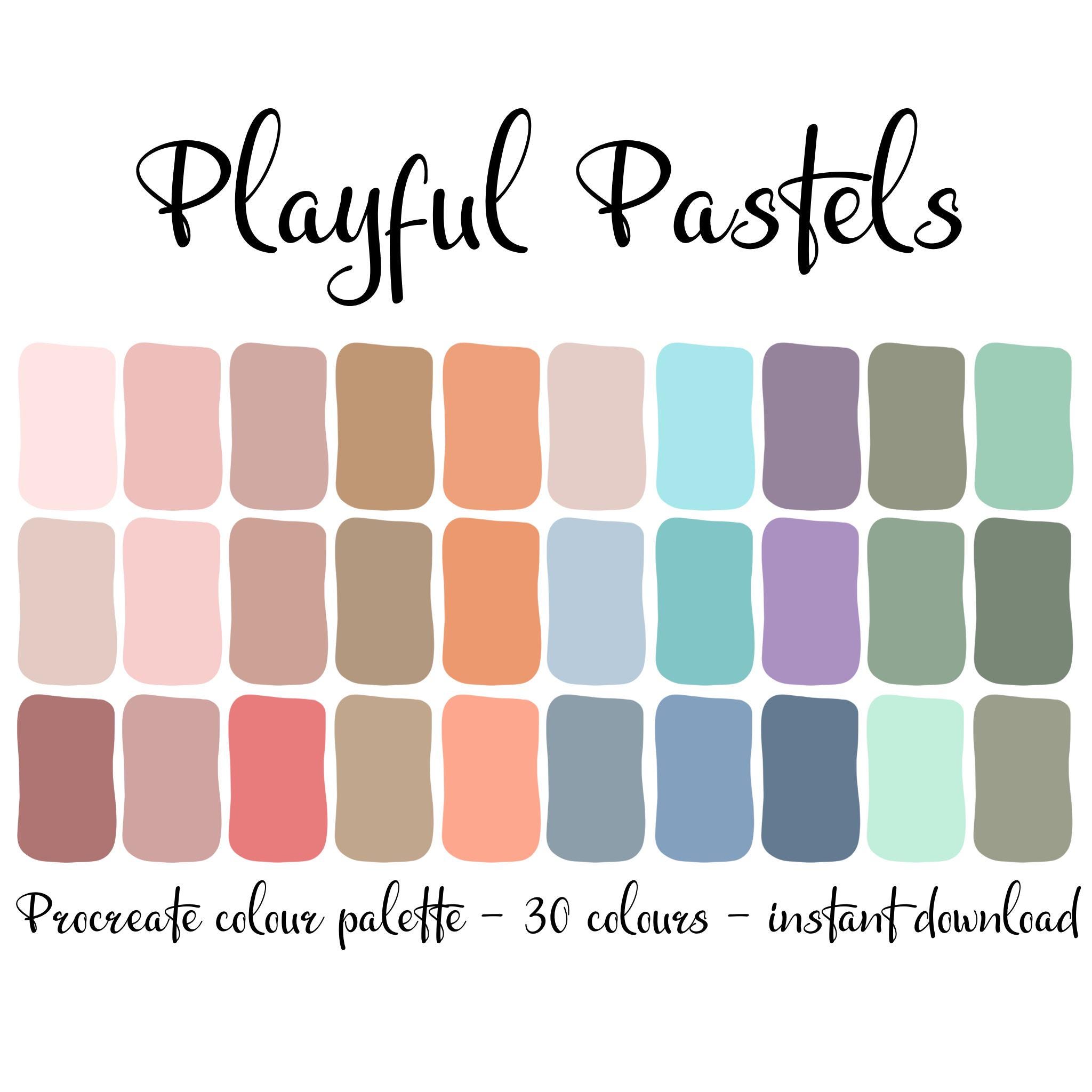 Playful Pastels Digital Colour Palette for Procreate. - Etsy