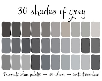 Muted Gray Color Palette HEX RGB CMYK Codes Business - Etsy