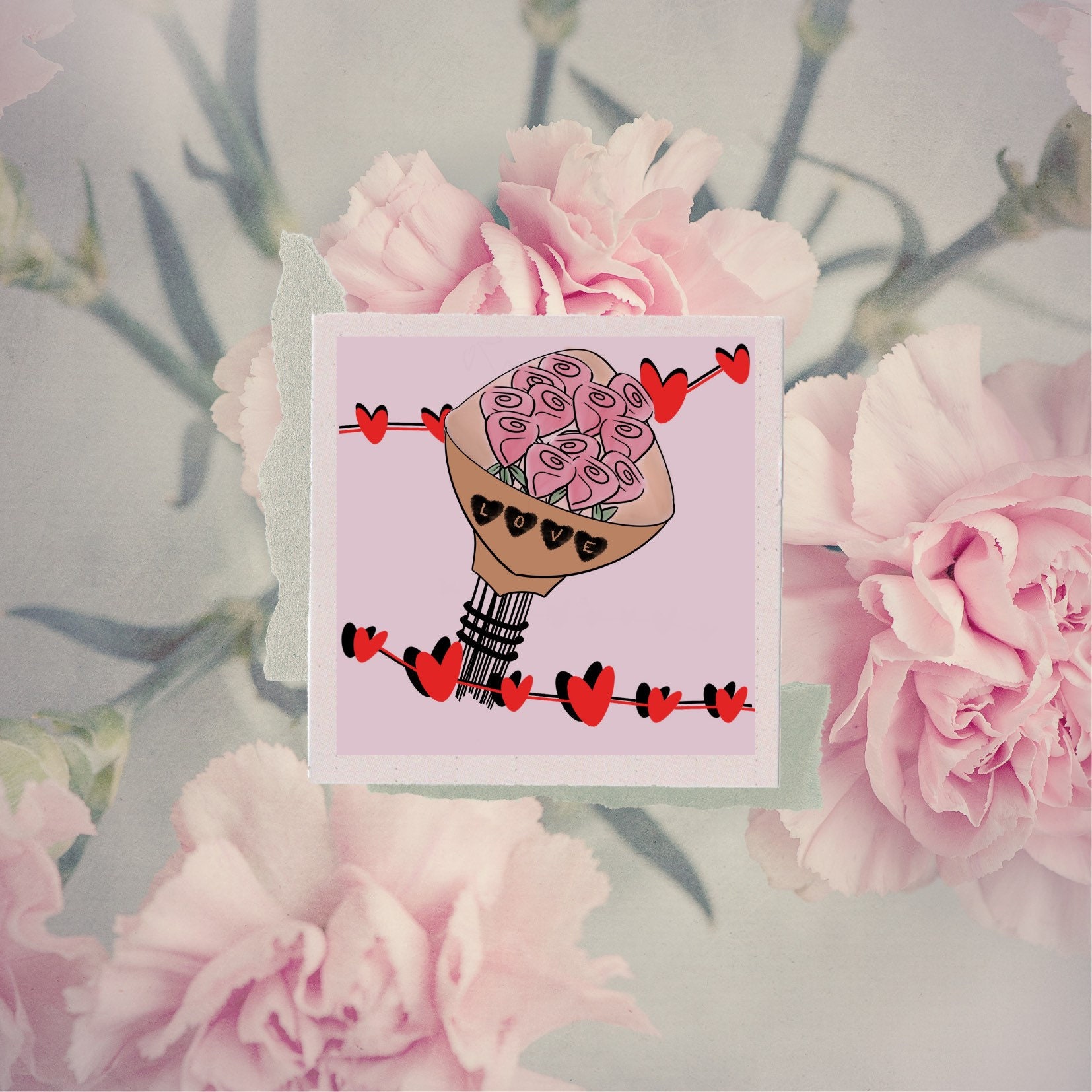 60 Hand Drawn Love Theme Stamp Procreate Brushes and 3 Colour - Etsy