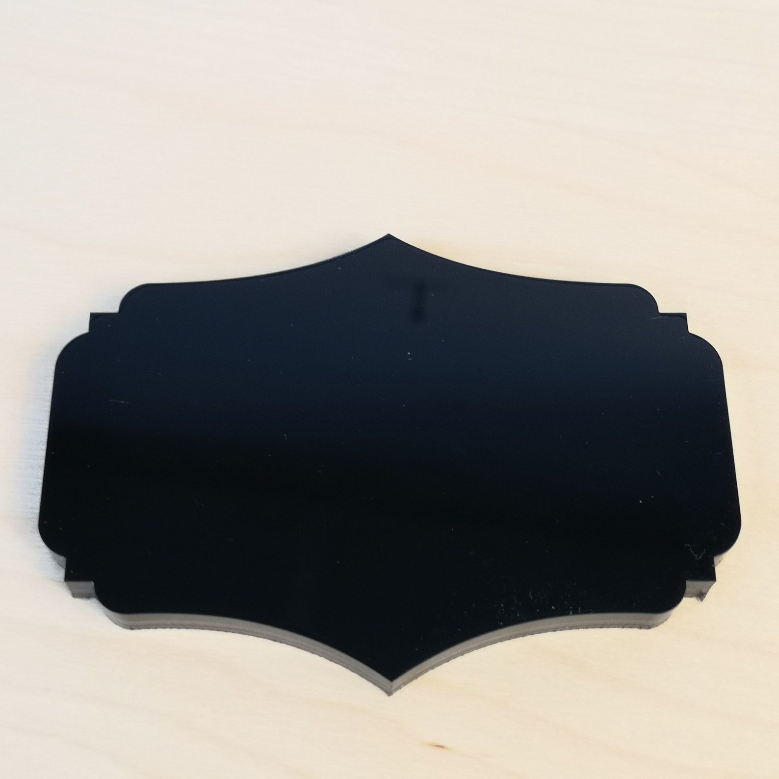 12 Pack Laser Cut Black Plaque, Craft Blanks, Acrylic Plaque Blank ...