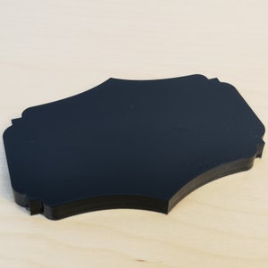 12 Pack Laser Cut Black Plaque, Craft Blanks, Acrylic Plaque Blank ...