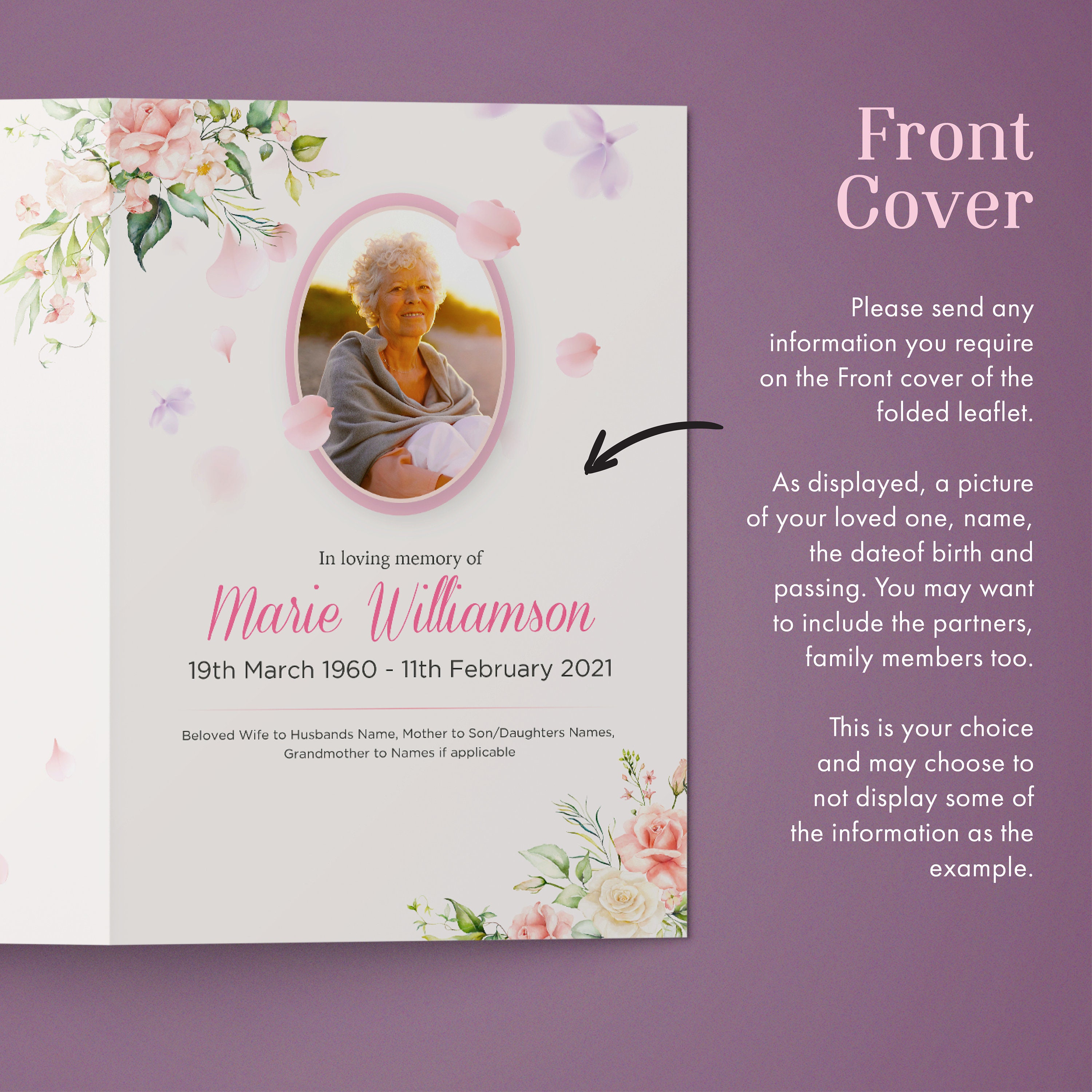 Funeral Order Of Service Leaflets at William Wooden blog