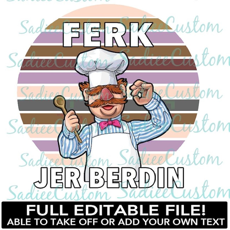 Swedish Chef,muppet, Editable File, Change2any Color, Digital Download ...