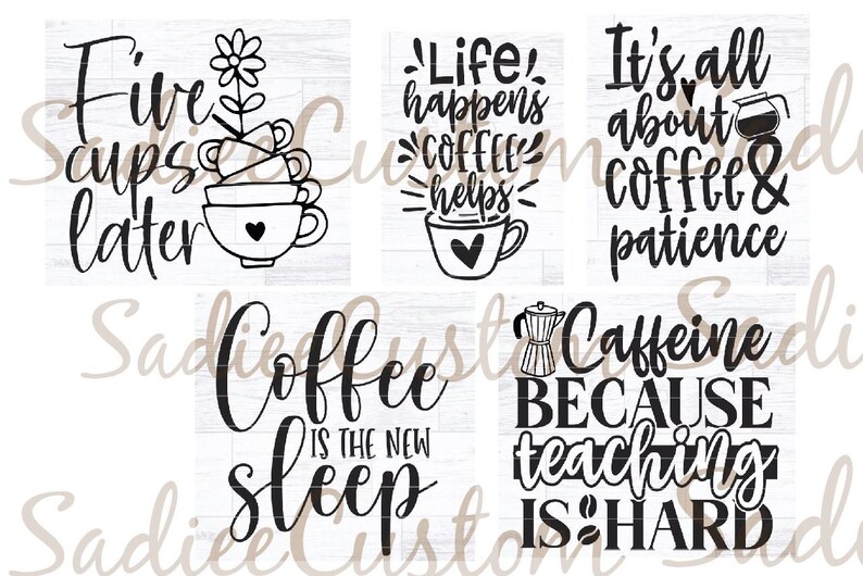 Coffee Funny Bundle, Svg File, Funny Coffee Quotes,coffee Sayings,27 ...