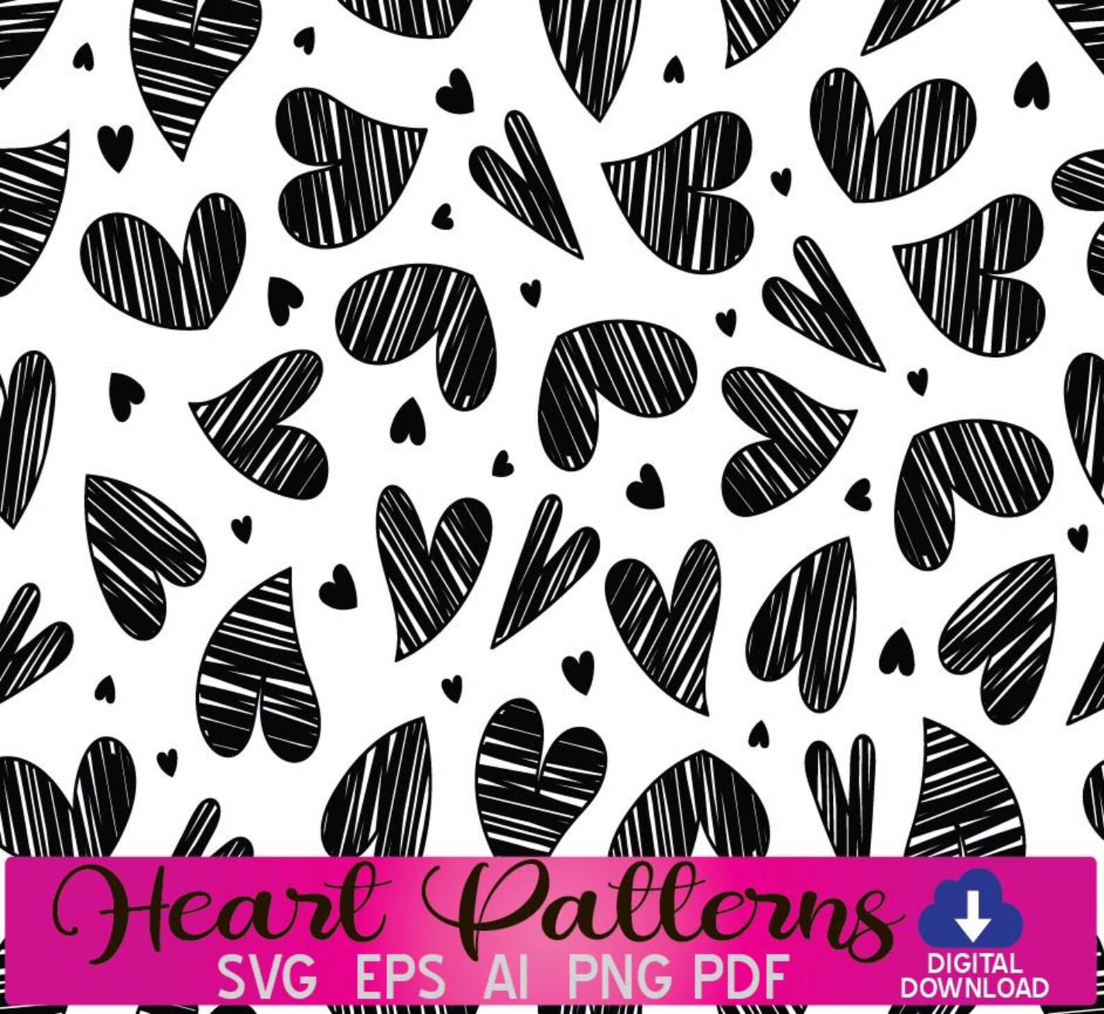 Cute Multiple Hearts, SVG Critcut Files,valentines Day Gifts for Her ...