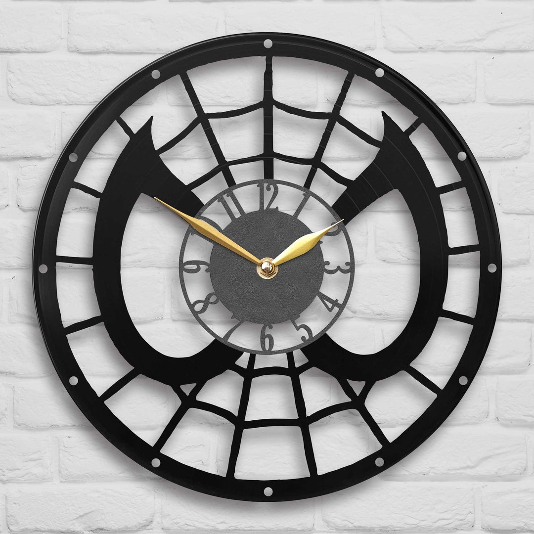 Spider-man Clock Spiderman Wall Clock Spiderman Gift - Etsy