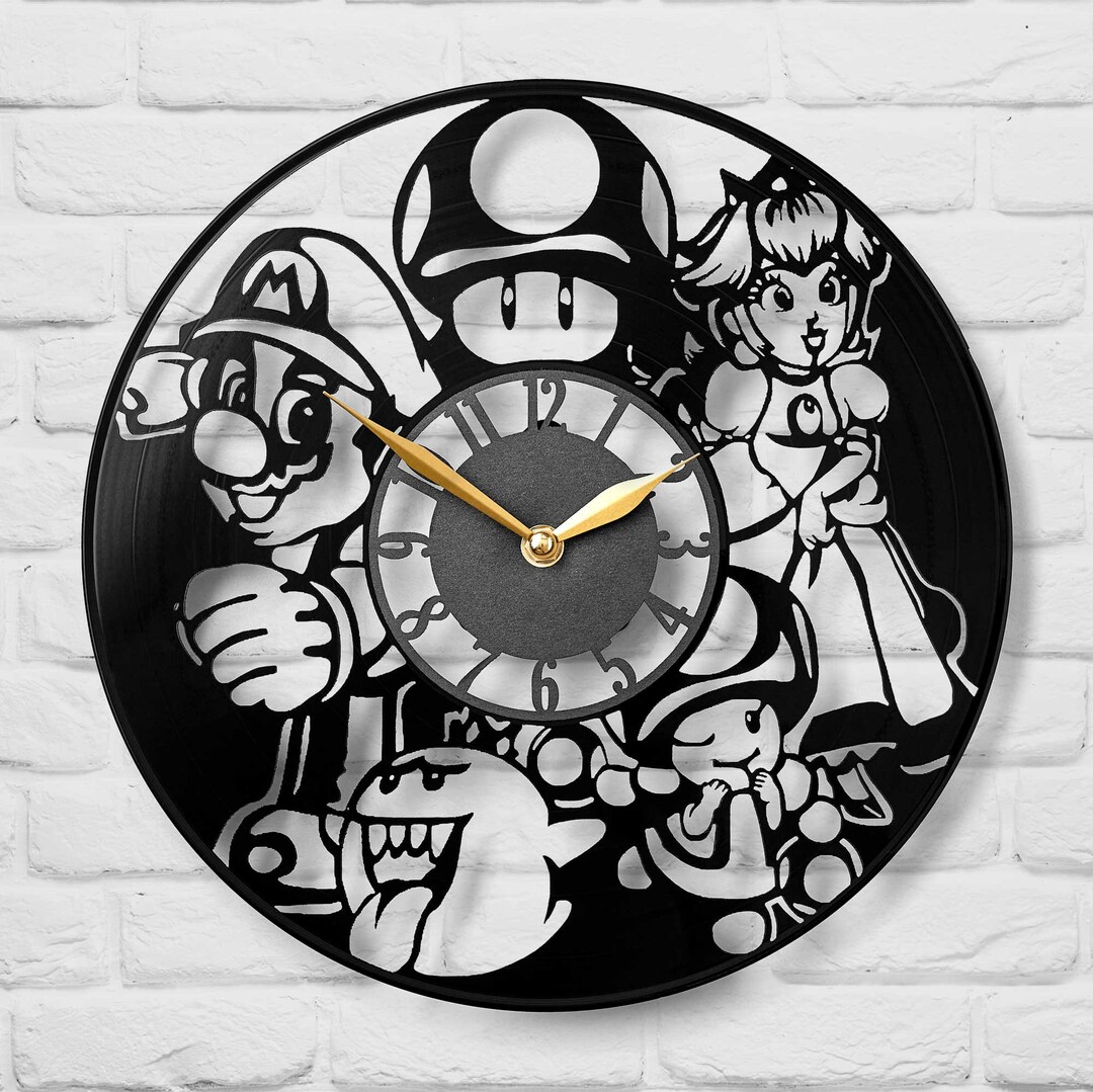 Mario Clock Mario T Etsy