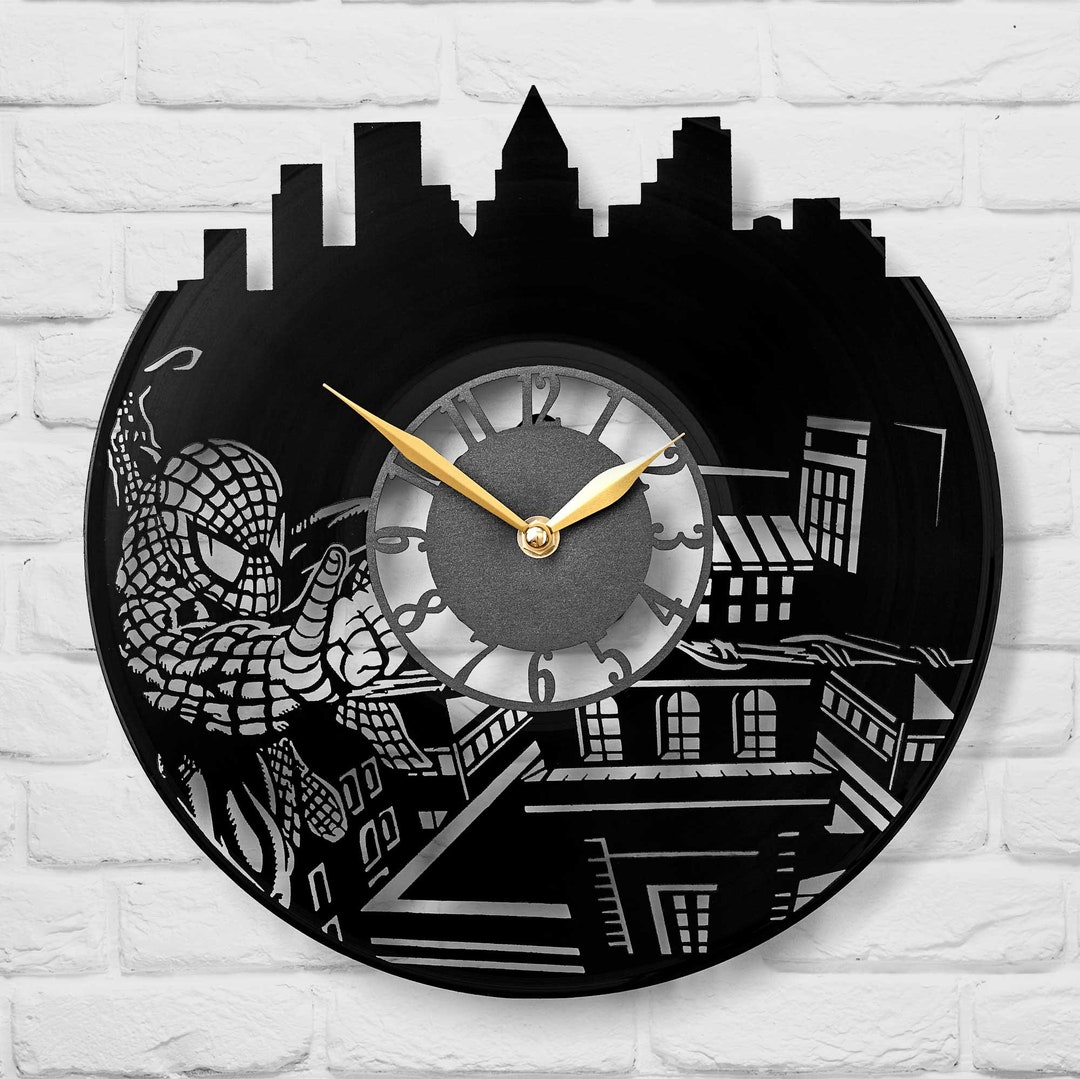 Spider-man Clock Spiderman Wall Clock - Etsy