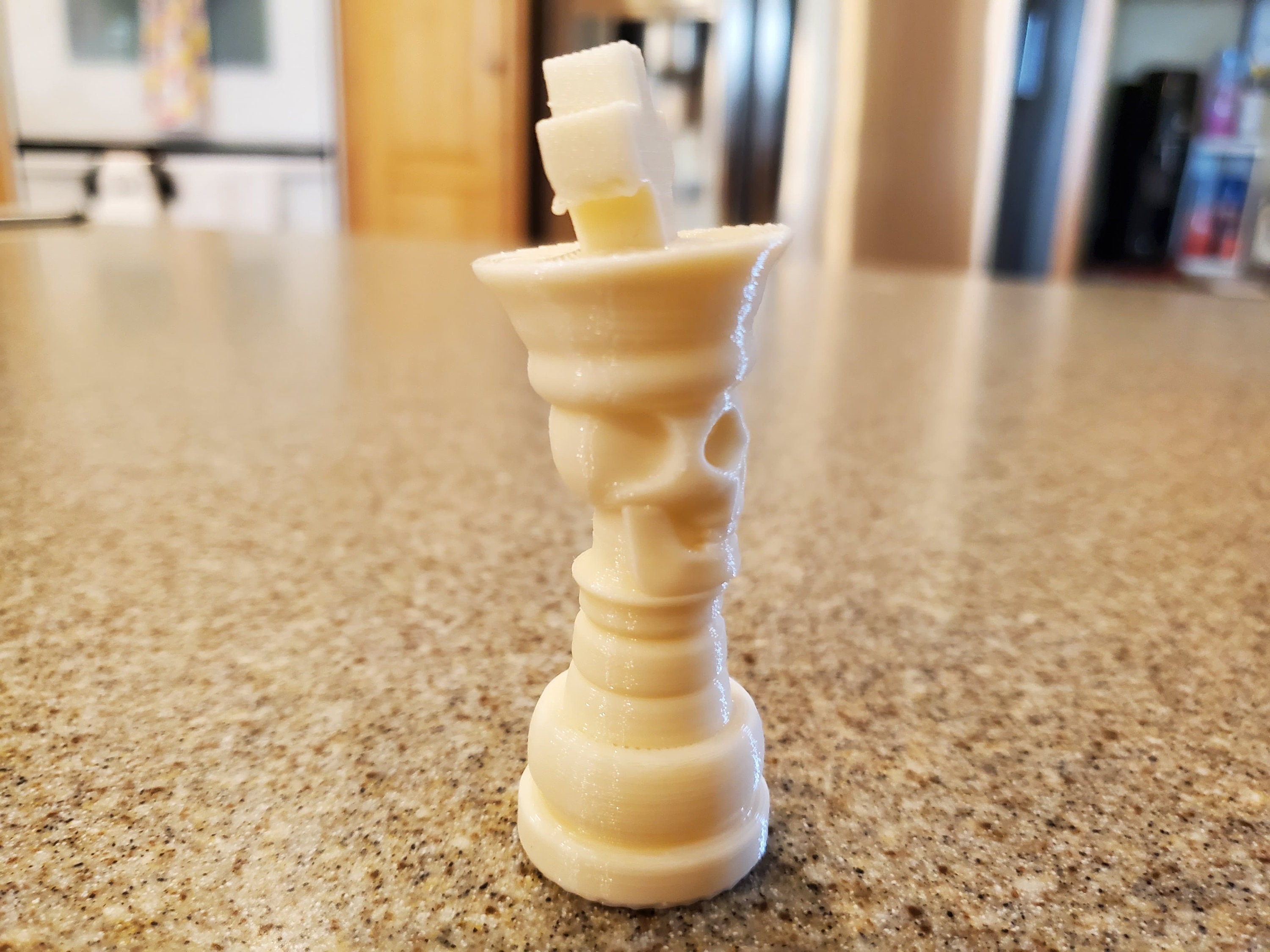 Skeleton Head Chess Piece Set - Etsy