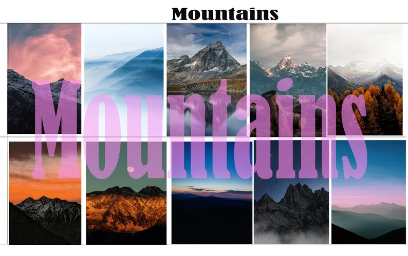 Mountains - Goodnotes Digital Covers - Etsy