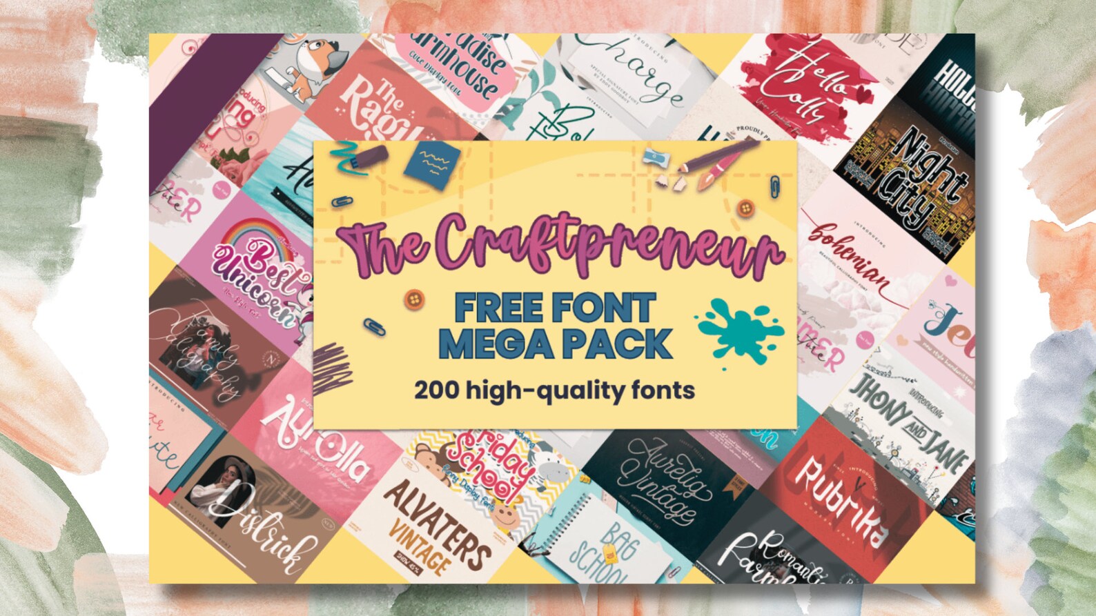 The Craftpreneur Free Font Mega Pack, Modern Font, Display Font, Cricut ...