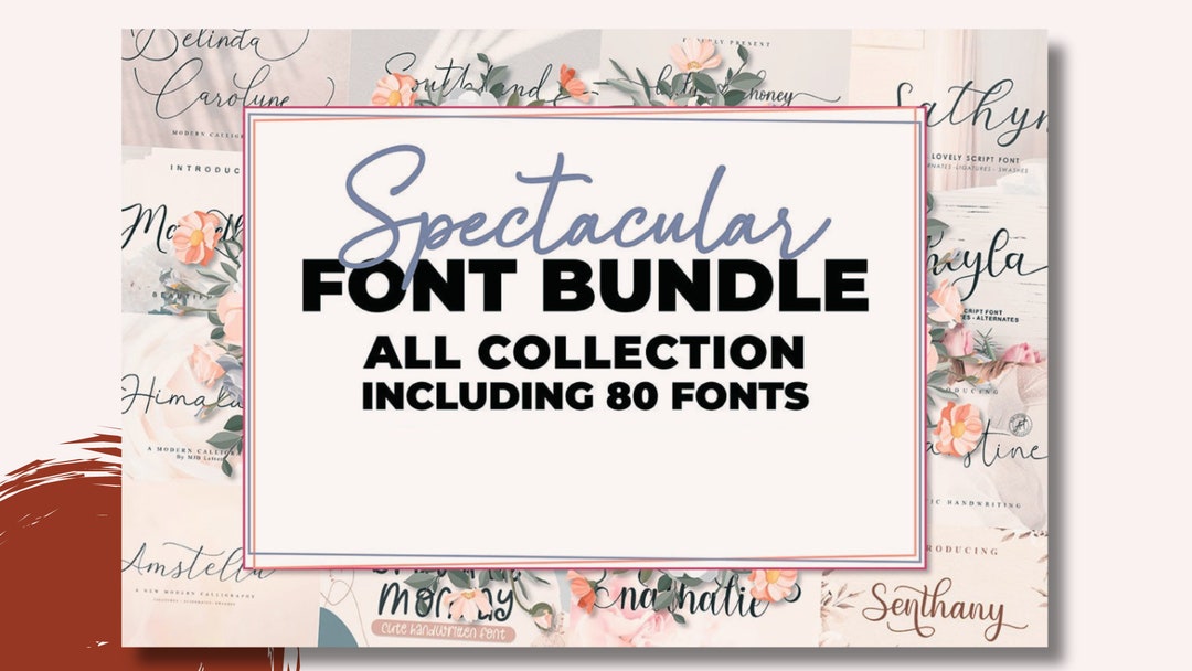 Spectacular Font Bundle Instant Digital Download procreate Prints ...