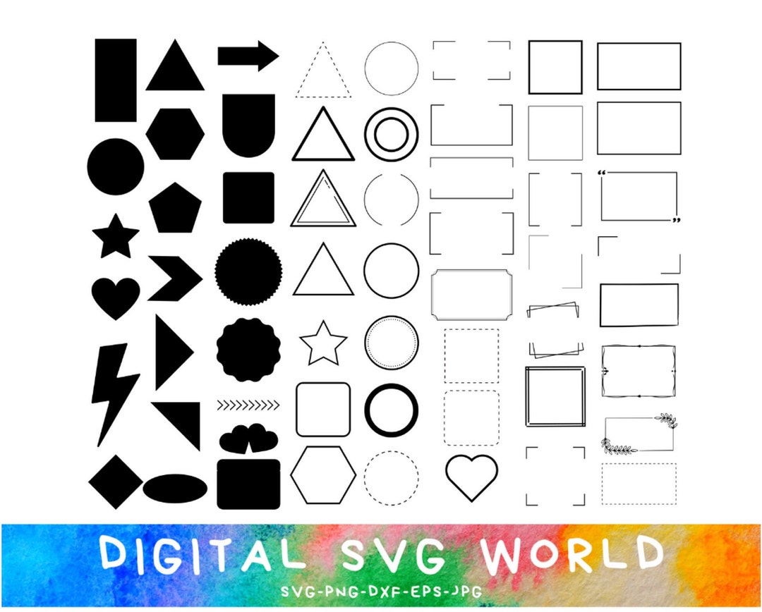 All Shaped You Need Label Svg, Banner Svg, Shapes Svg, Love Shape ...