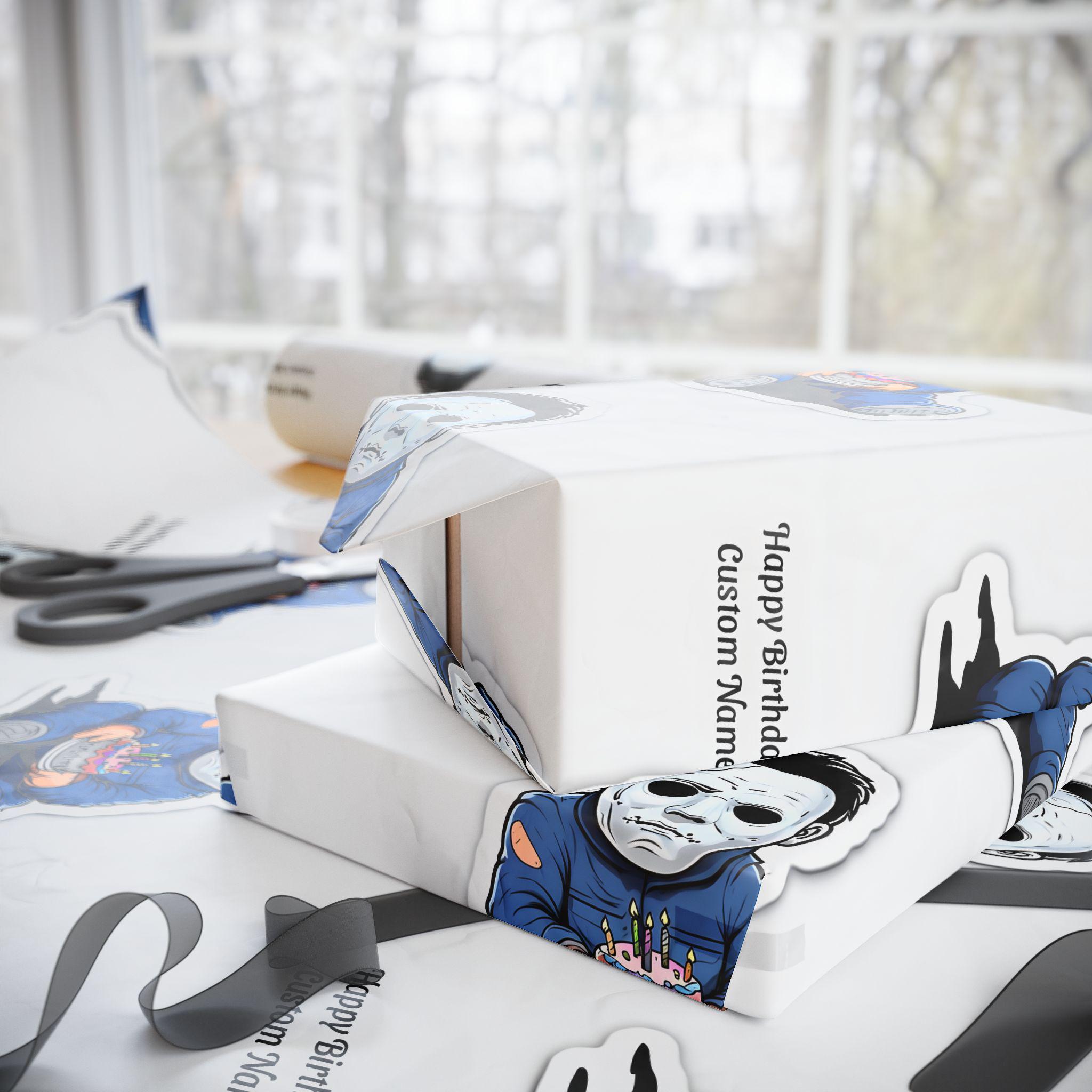 Michael Myers Custom Birthday Wrapping Paper, Horror Movie Gift Wrap ...