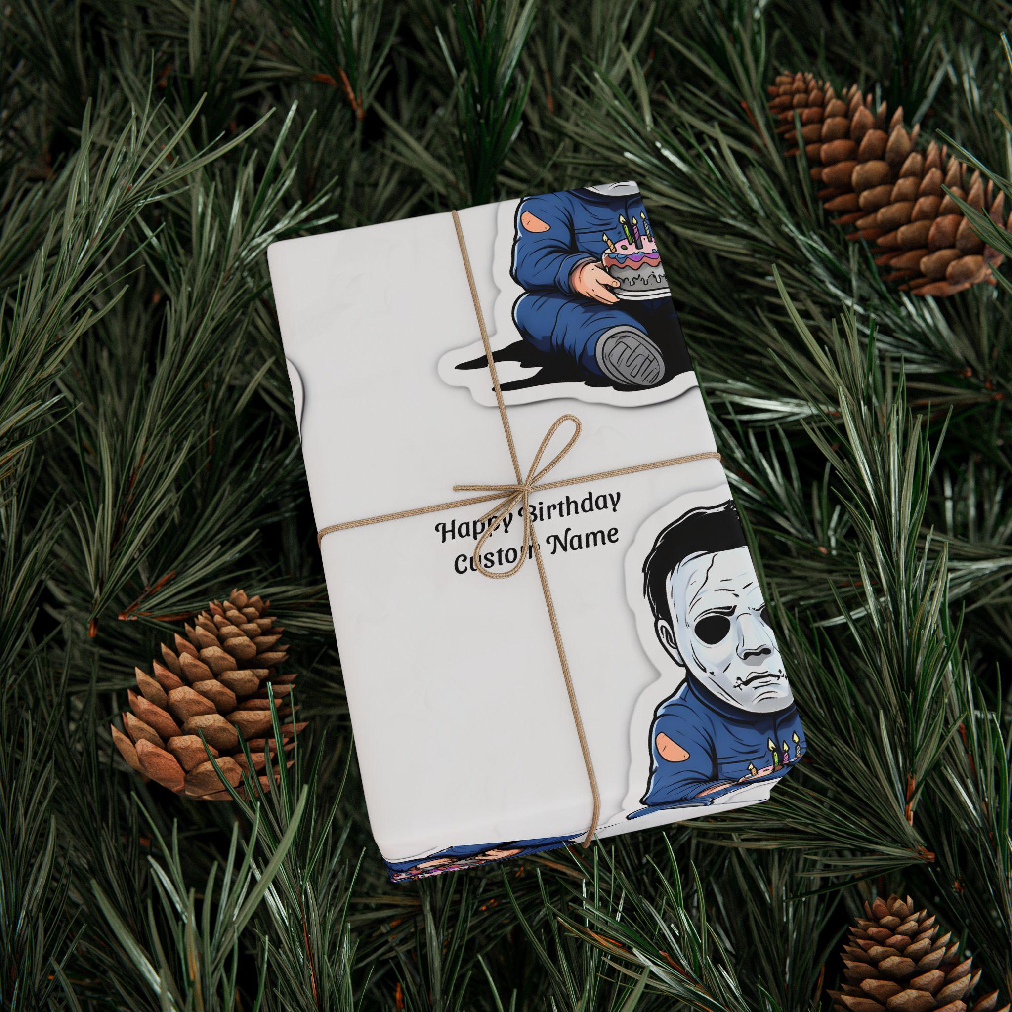 Michael Myers Custom Birthday Wrapping Paper, Horror Movie Gift Wrap ...