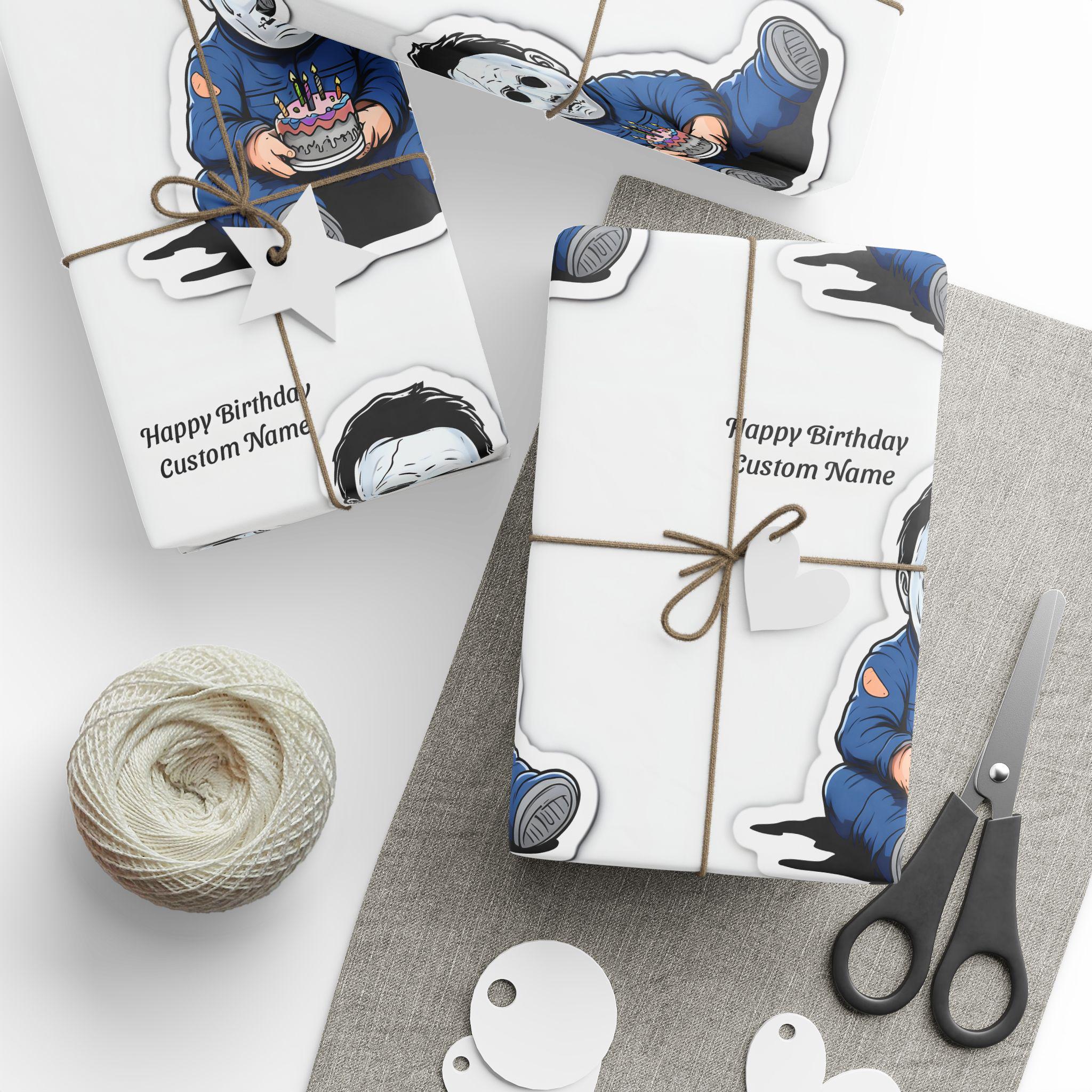 Michael Myers Custom Birthday Wrapping Paper, Horror Movie Gift Wrap ...