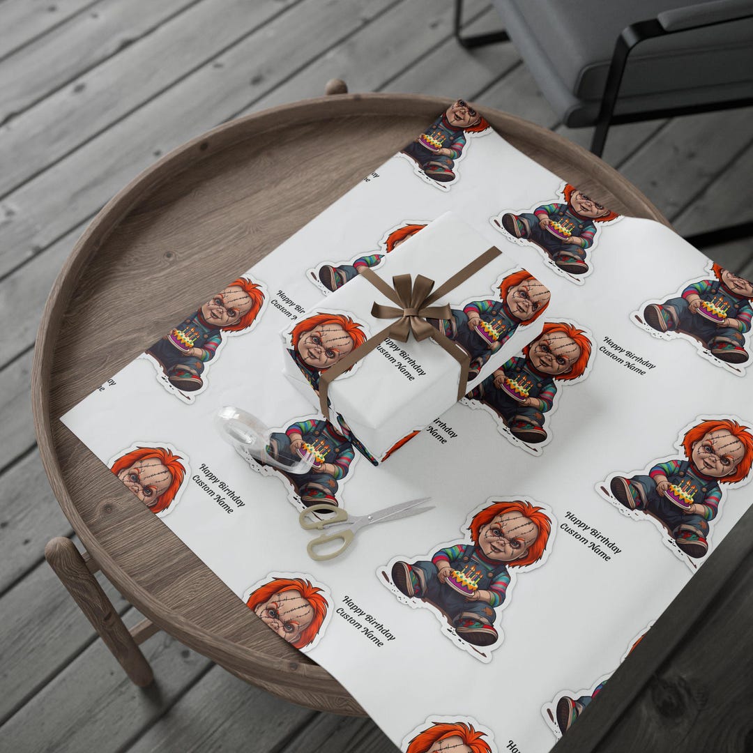 Chucky Custom Birthday Wrapping Paper - Gift Wrap, Present Supply ...