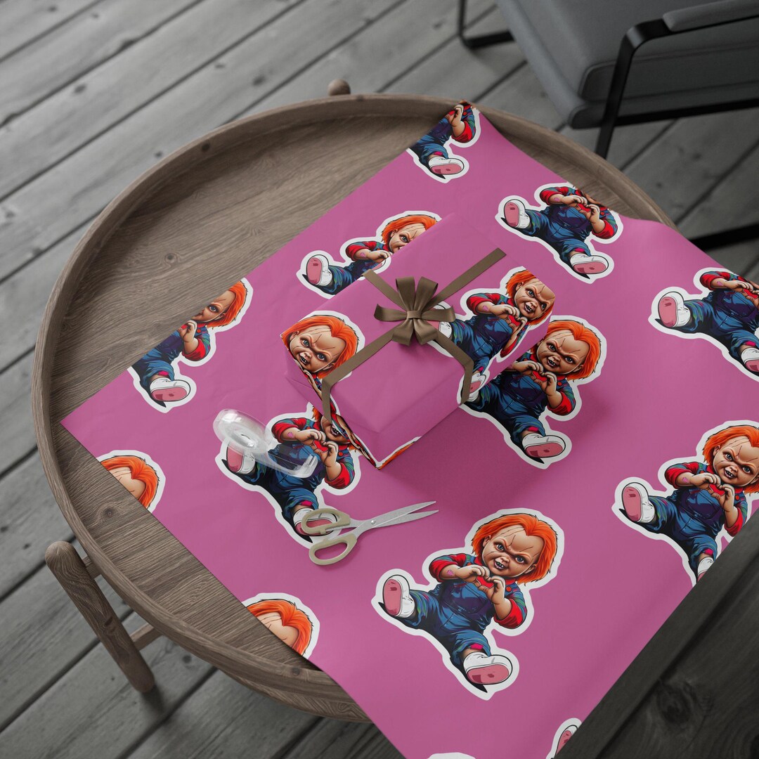 Pink Wrapping Papers, Chucky Valentines Day or Anniversary Gift Wrap ...