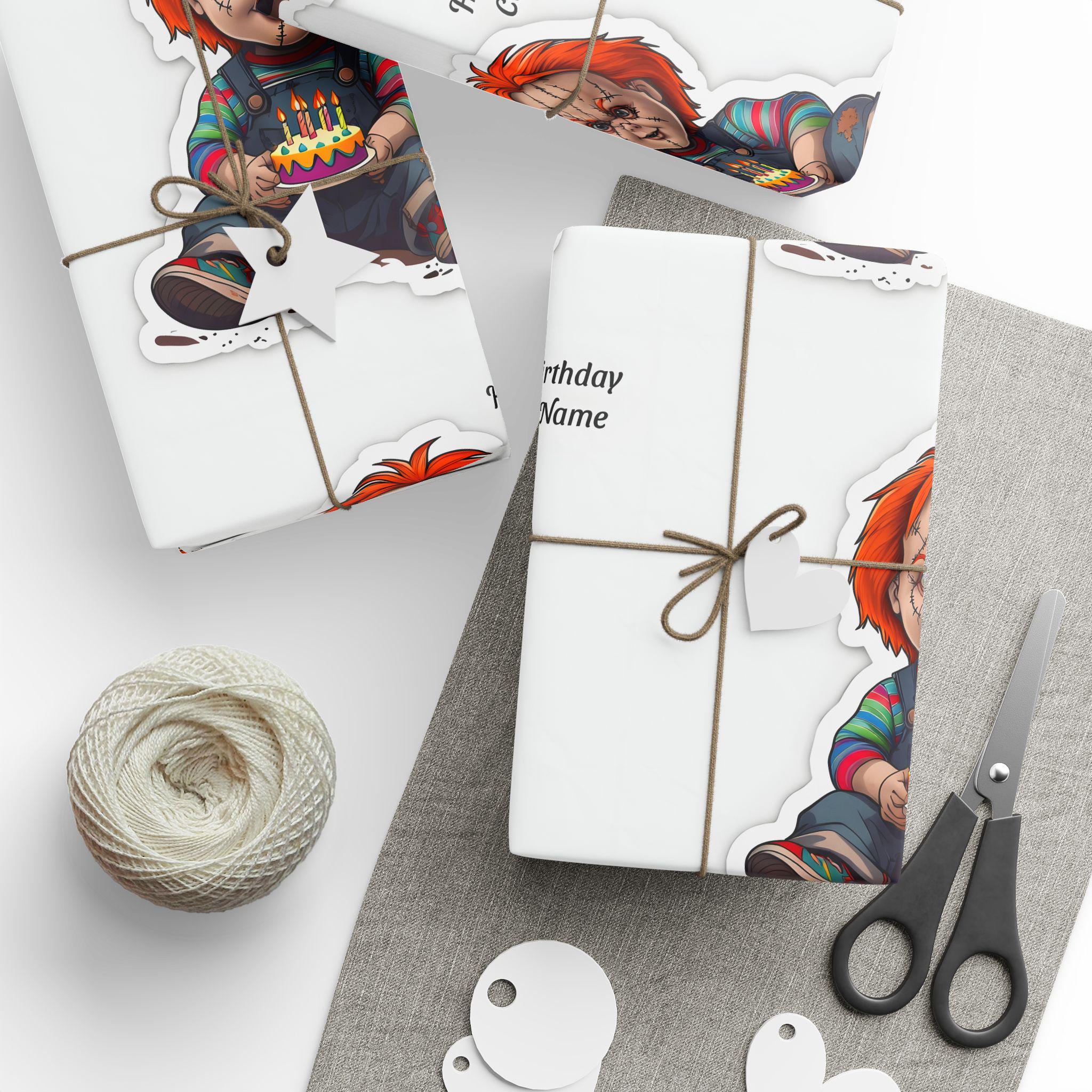 Chucky Custom Birthday Wrapping Paper - Gift Wrap, Present Supply ...