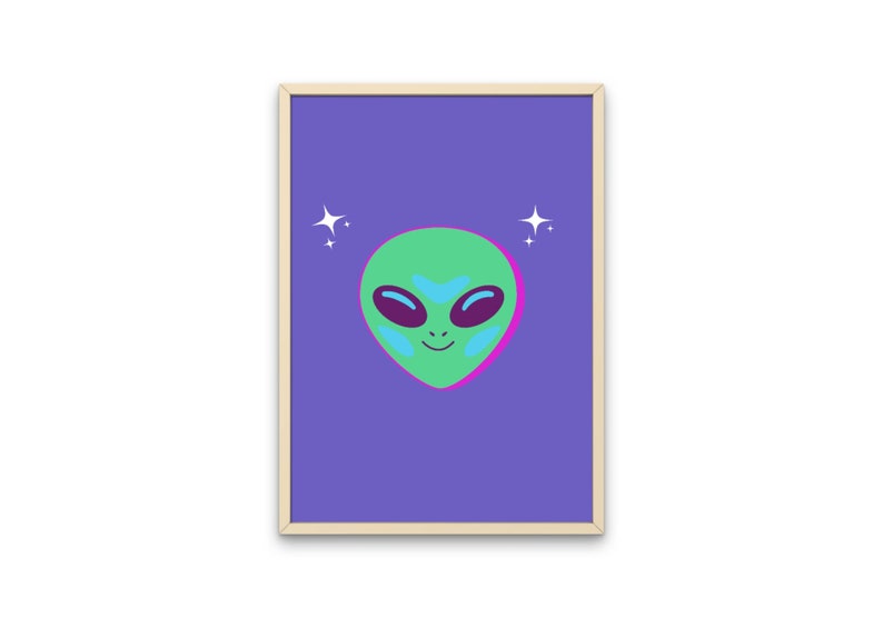 Alien Y2k Room Decor Y2k Decor Alien Poster Alien Print | Etsy