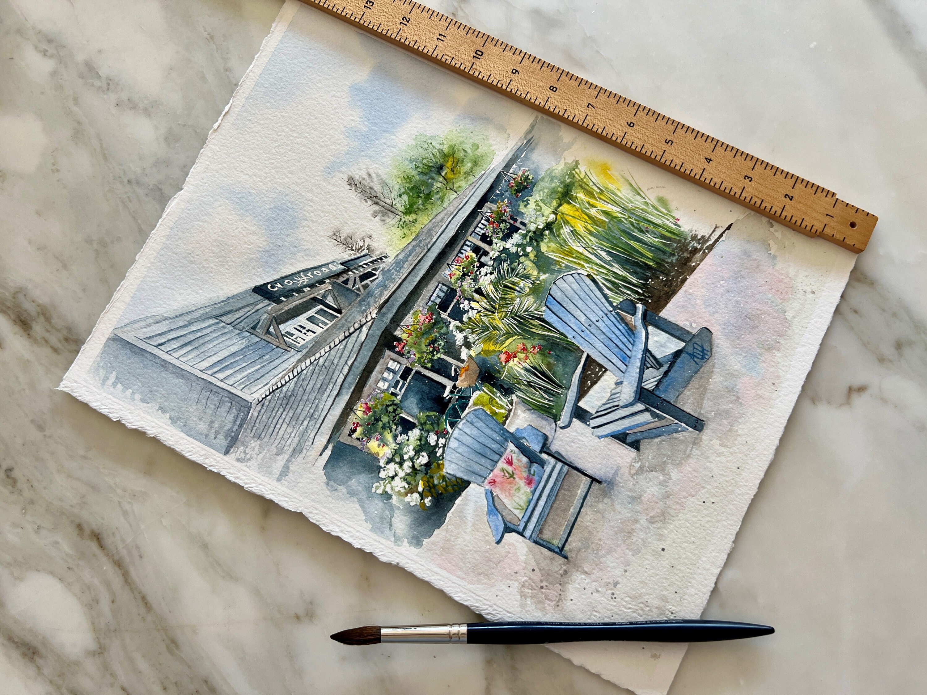 ROSSEAU - Hand-painted, One of a Kind, Original Watercolor Painting ...