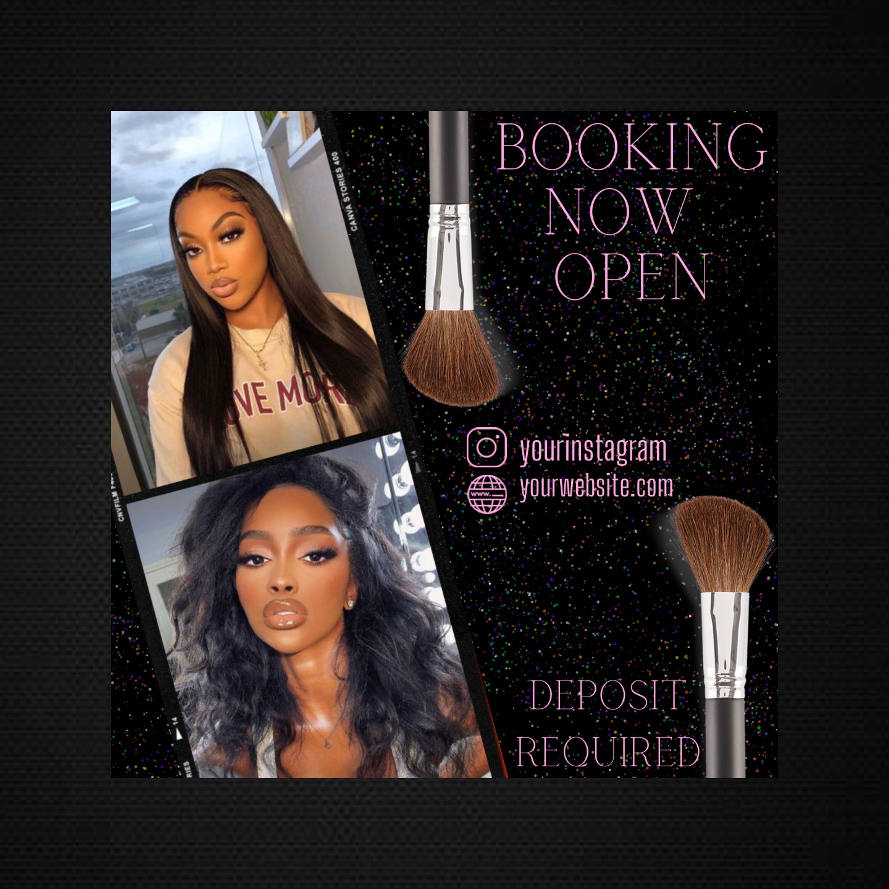 Makeup Booking Now Open Flyer, DIY Booking Now Available Flyer, Makeup ...