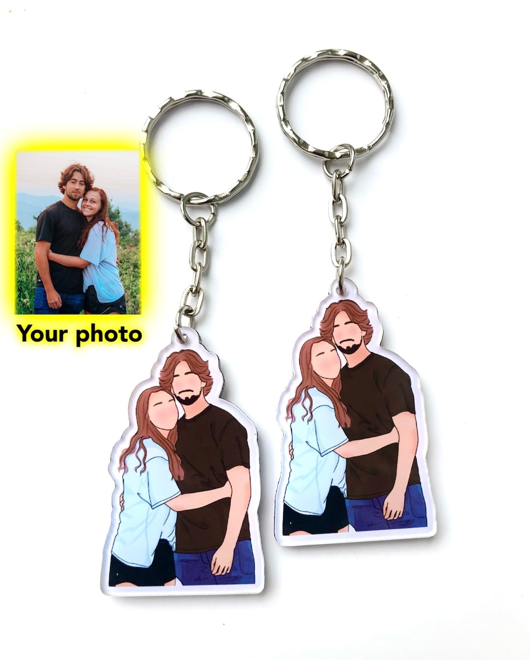 Customized Matching Keychains for Couples Gifts for - Etsy