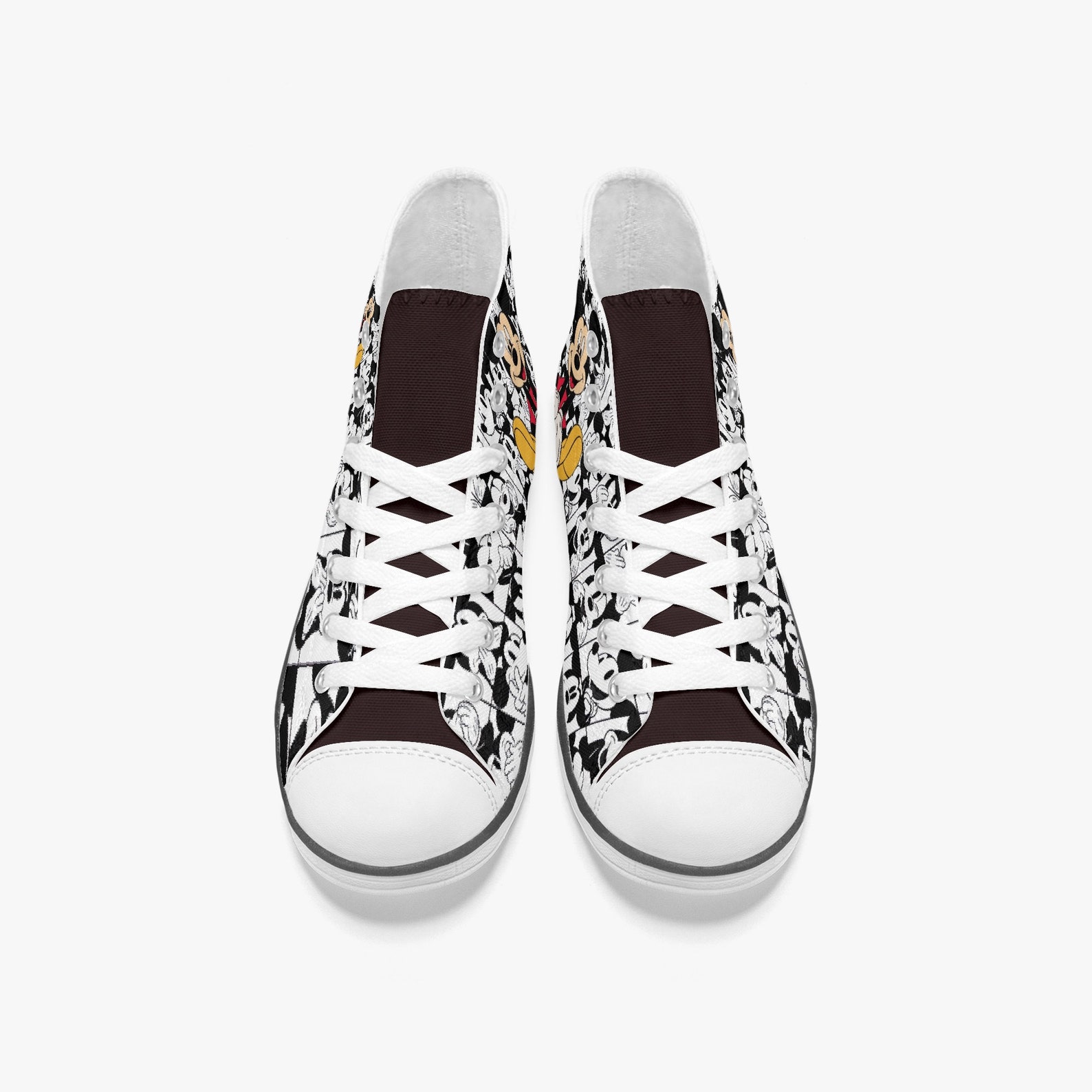 Mickey High-top Canvas Shoes - Etsy