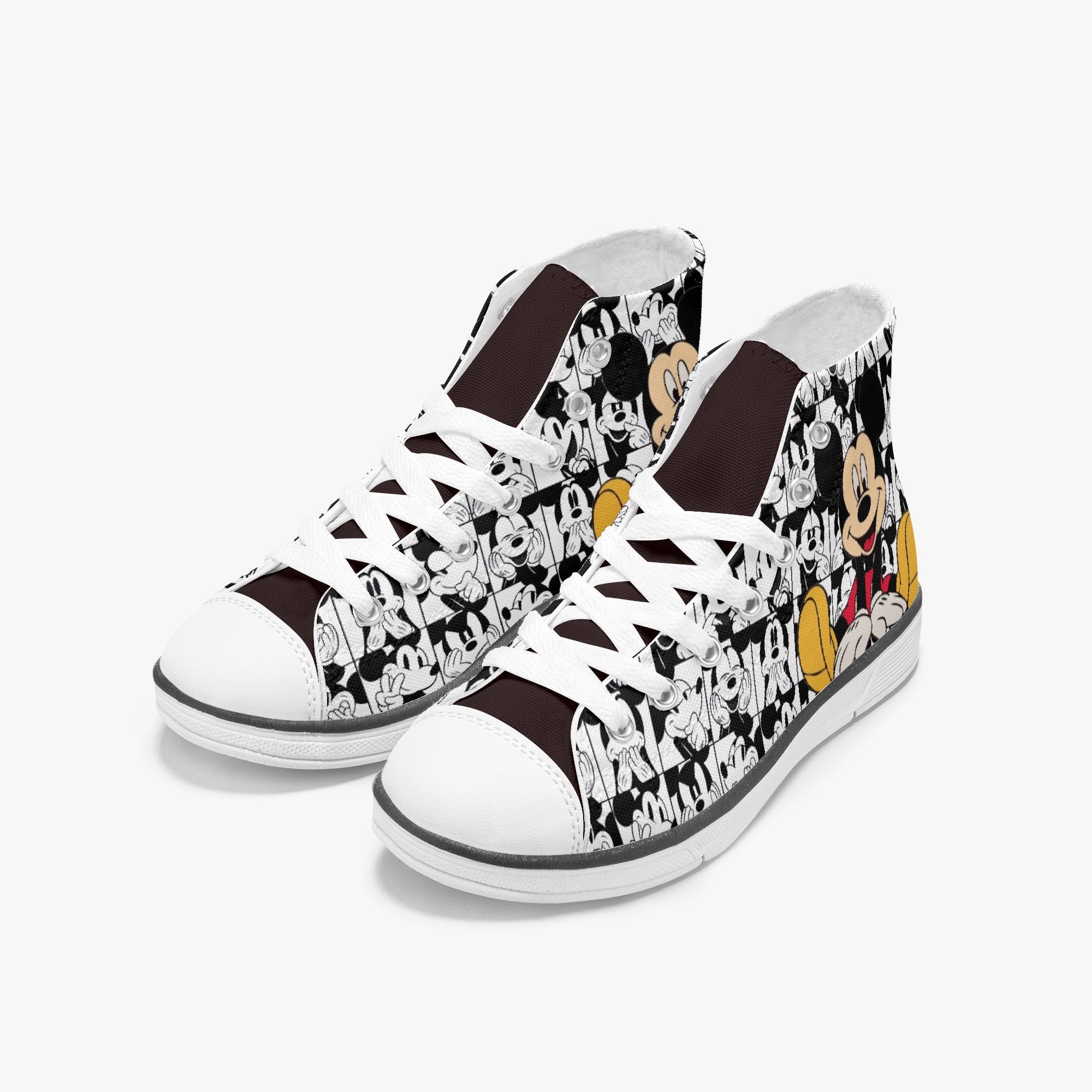 Mickey High-top Canvas Shoes - Etsy