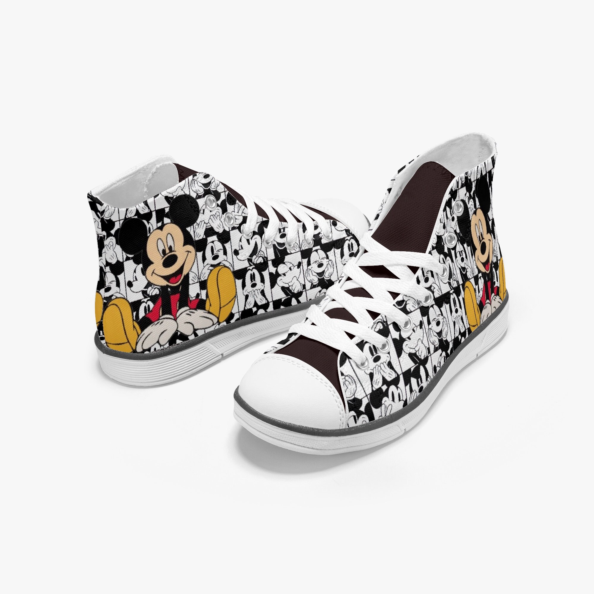 Mickey High-top Canvas Shoes - Etsy