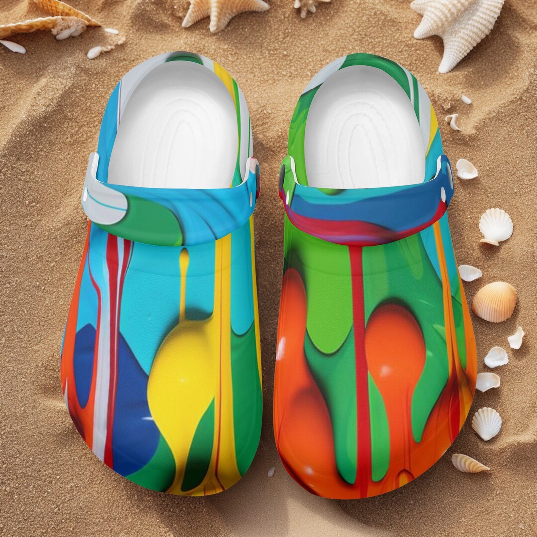 Colorful Croc Style Shoes - Etsy