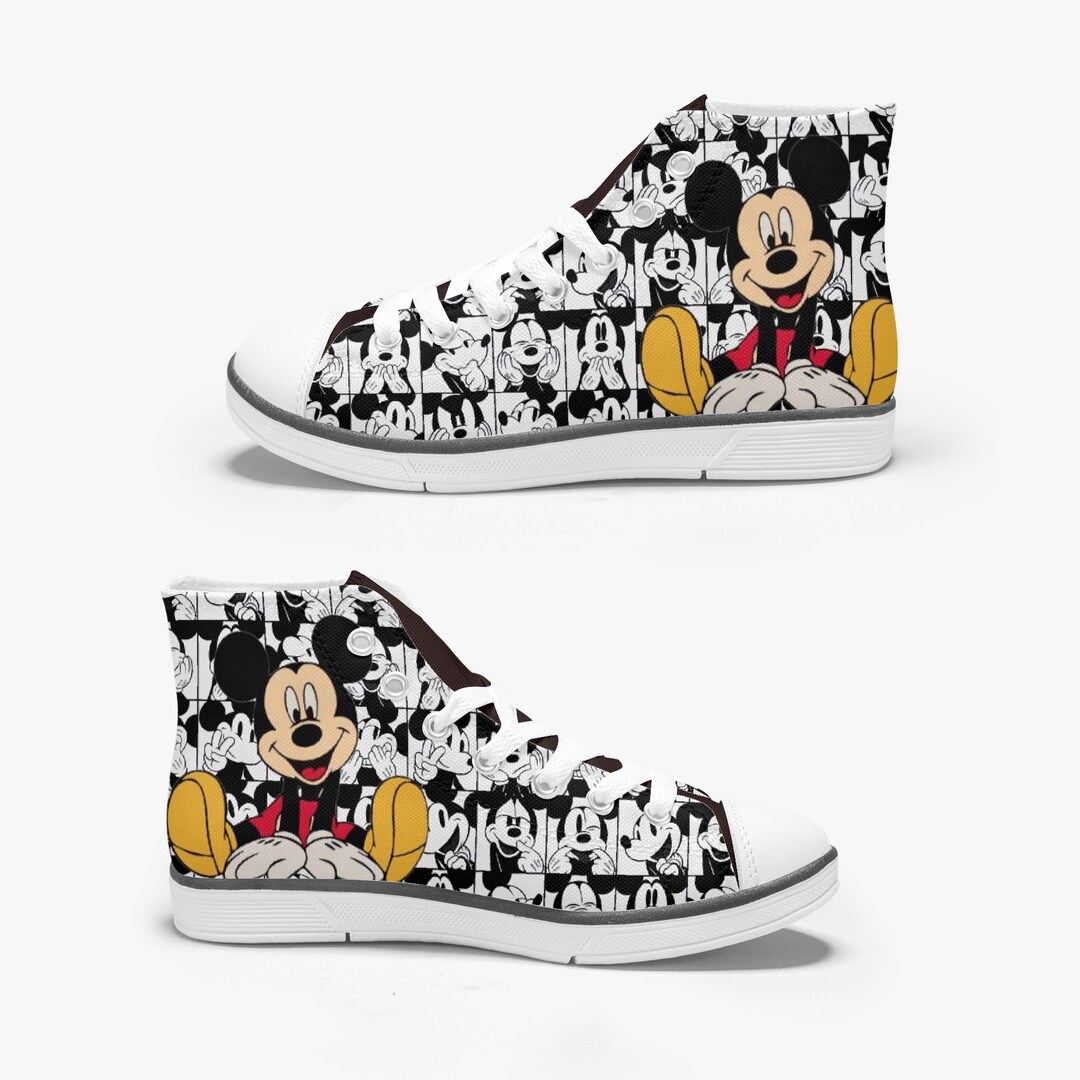 Mickey High-top Canvas Shoes - Etsy