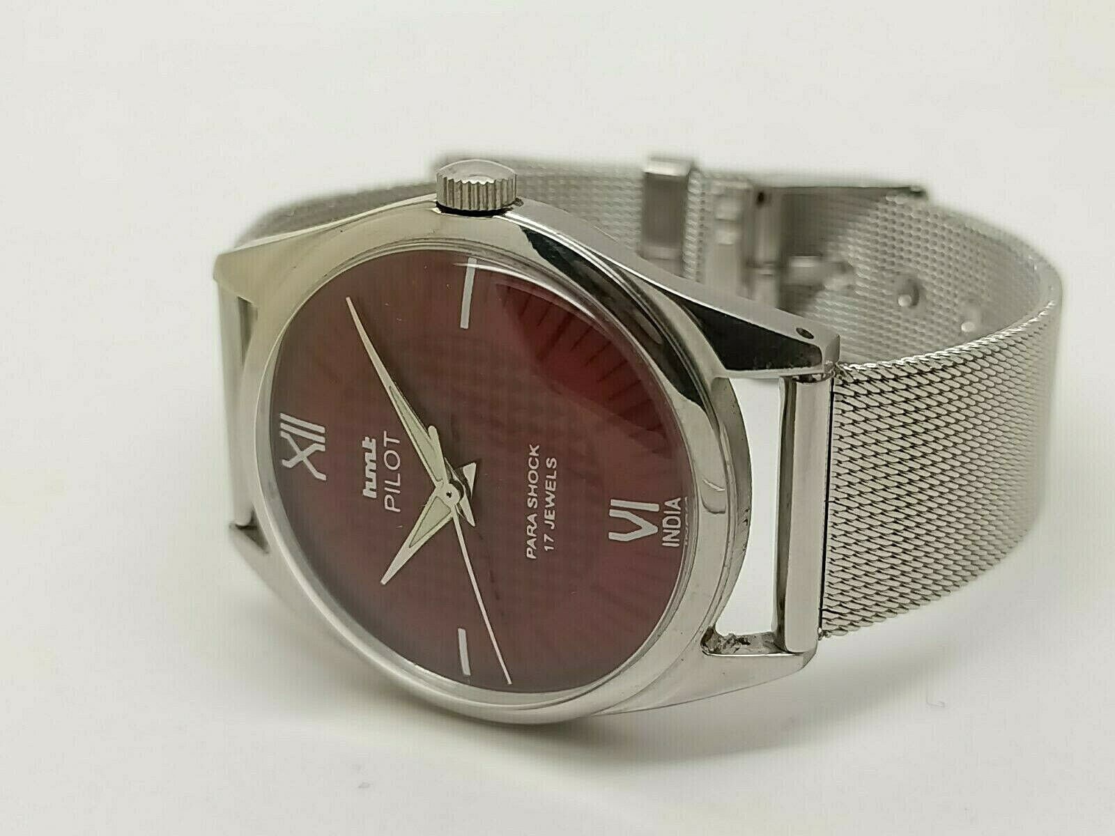 1990 Vintage HMT Pilot Mechanical Hand Winding Watch Red Dial - Etsy