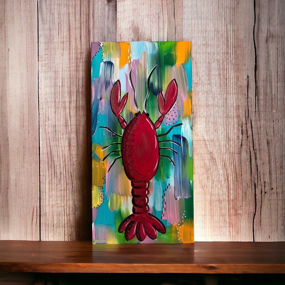 Charlie, the Crawfish Painting - Etsy