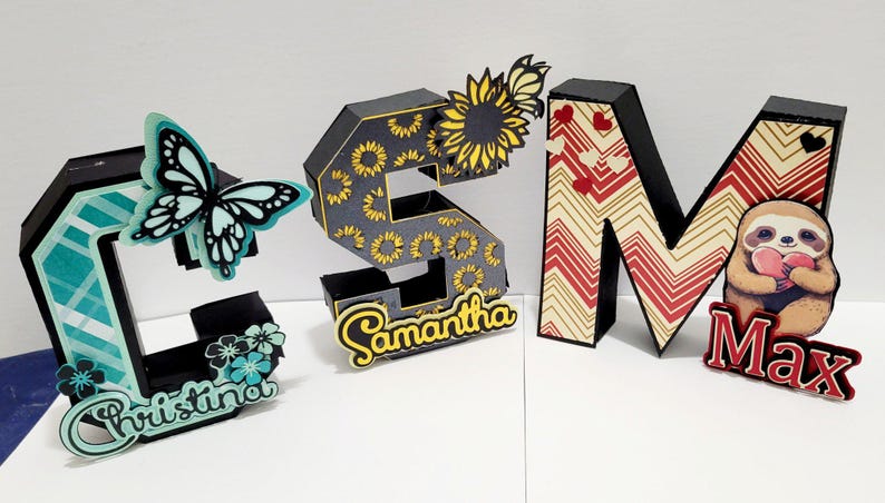 3D Letters and Numbers Template - Etsy