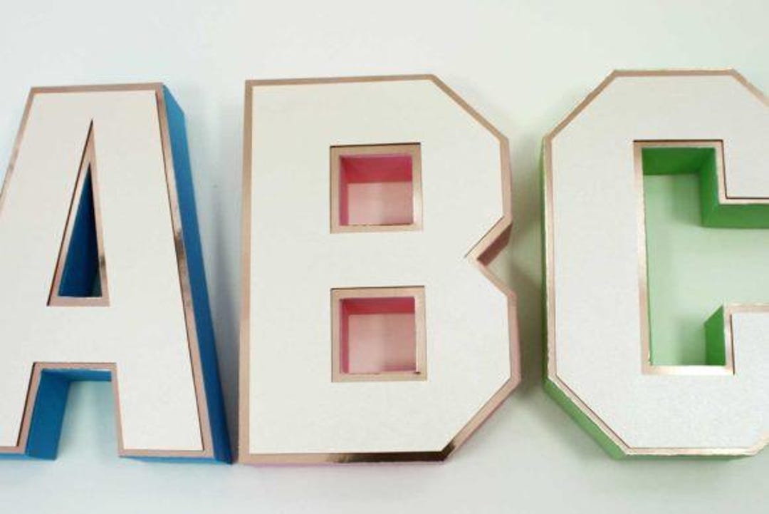 3D Letters and Numbers Template - Etsy