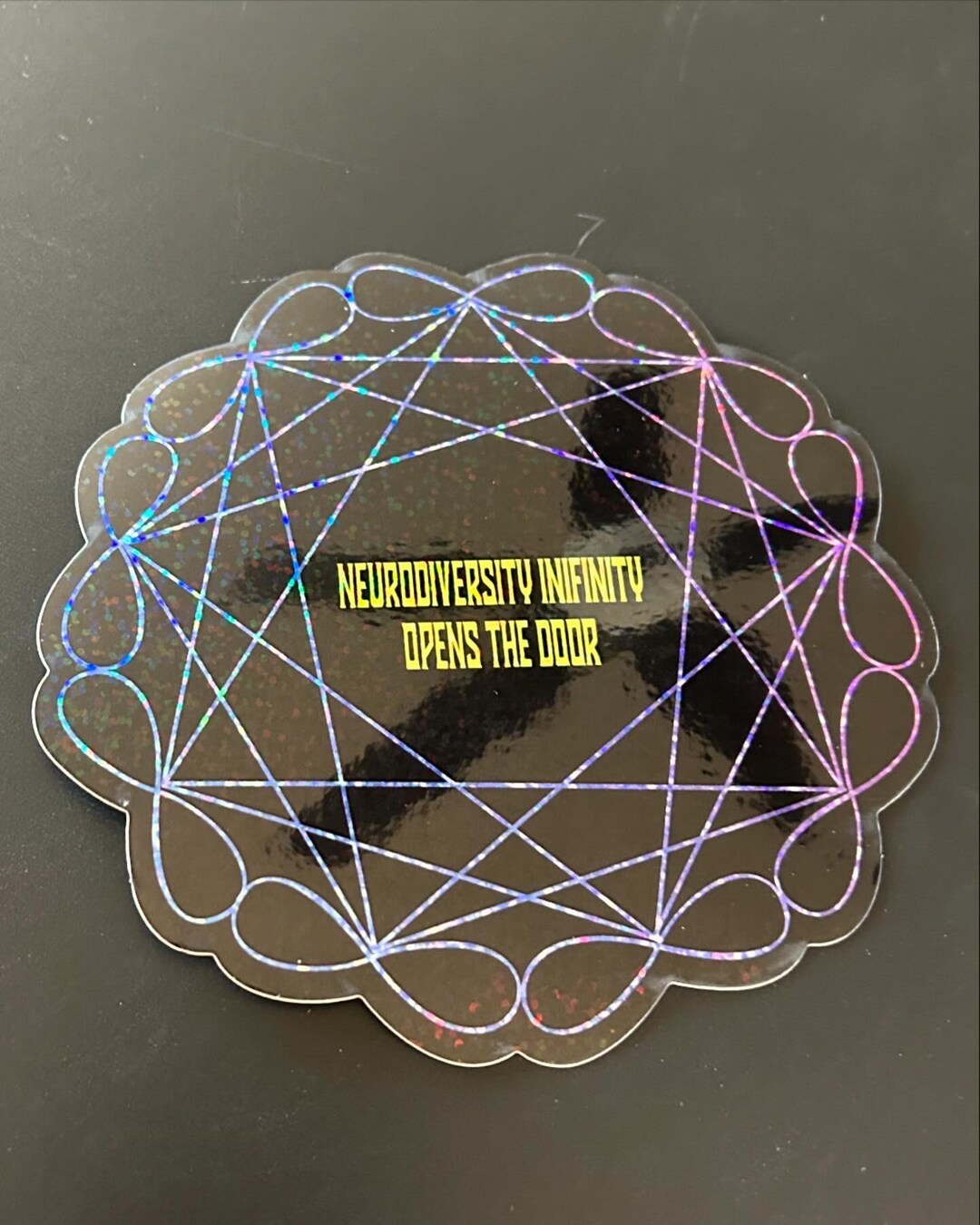 Neurodiversity Infinity Opens the Door Sticker. Irredescent Finish ...