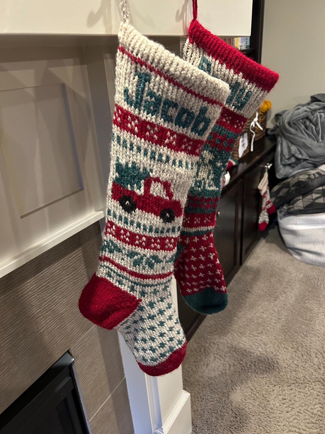 Traditional Christmas Stocking Truck Personalizable - Etsy
