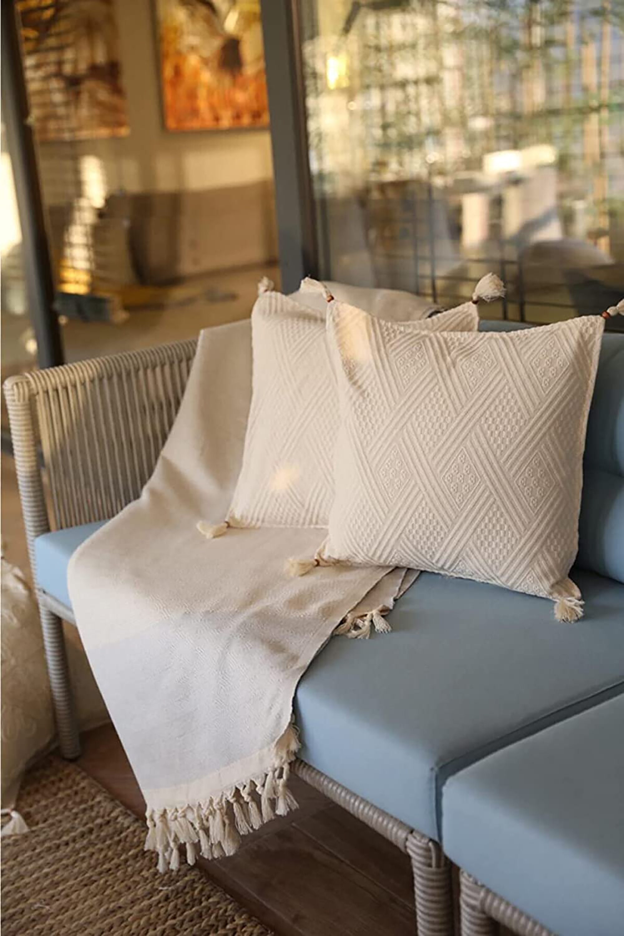 Beika Special Turkish Buldan Cloth Decorative Throw Pillow Covers 17x17 ...