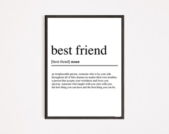 Best Friend Definition | Etsy