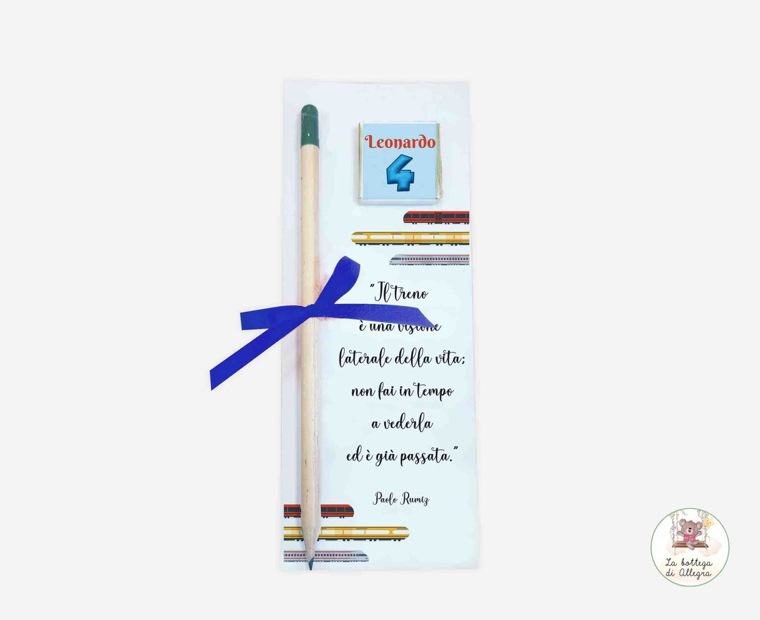 Placeholder With Chocolate and Plantable Pencil Train - Etsy