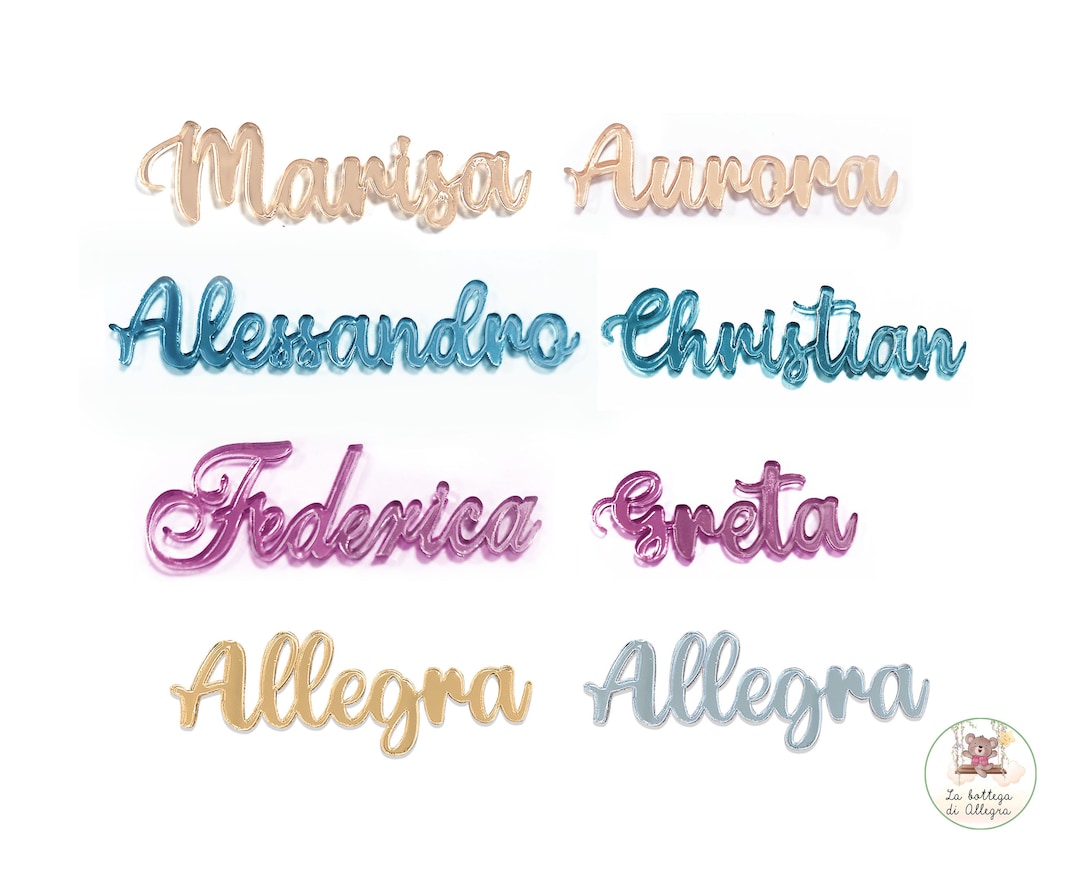 Kit of 10 Personalized Name Placeholders in Plexiglass - Etsy