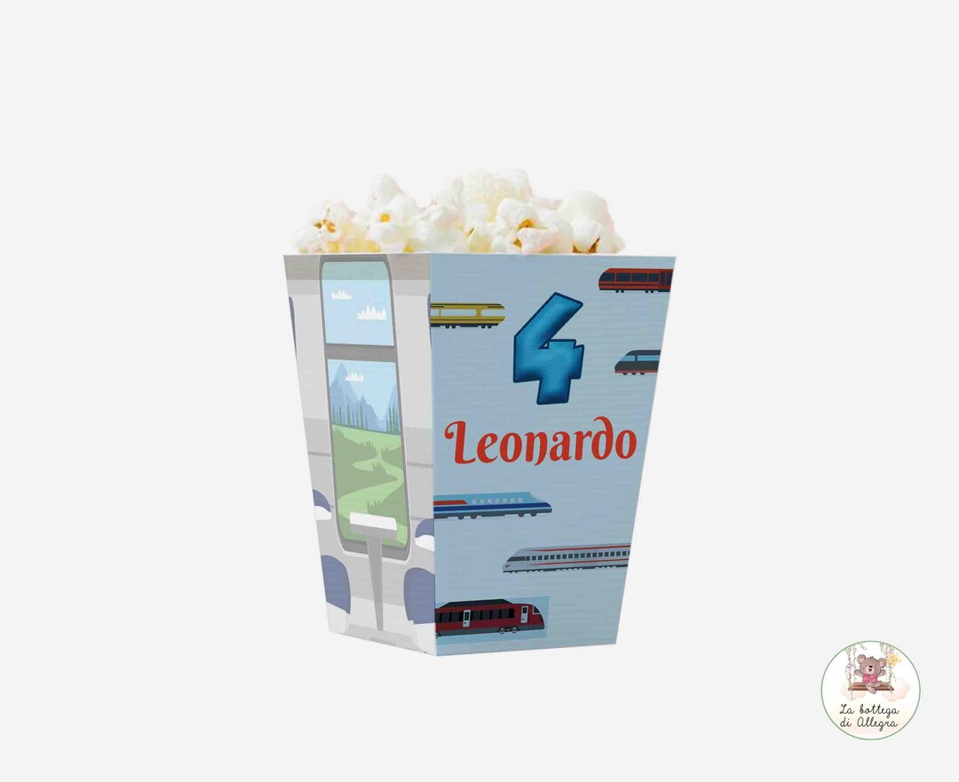 Train Popcorn Box - Etsy