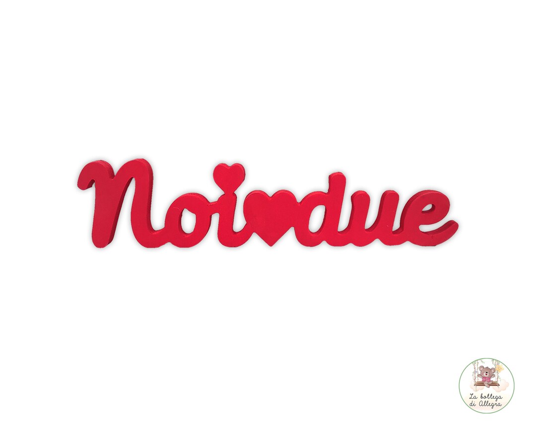 Wooden Writing, Decorative Writing NOI DUE Decorative Font, Home Décor ...