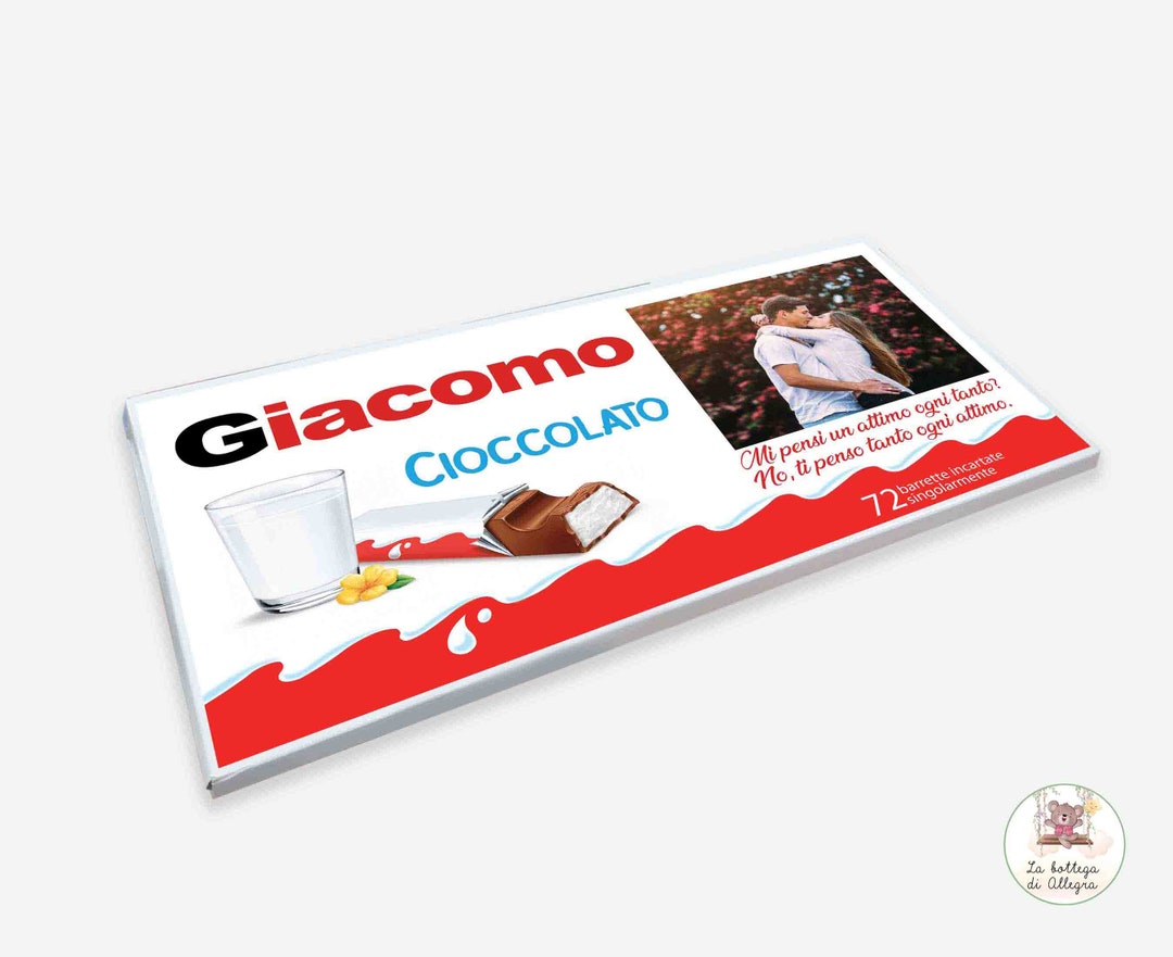 Giant KINDER Chocolate BAR Personalized Lovers - Etsy