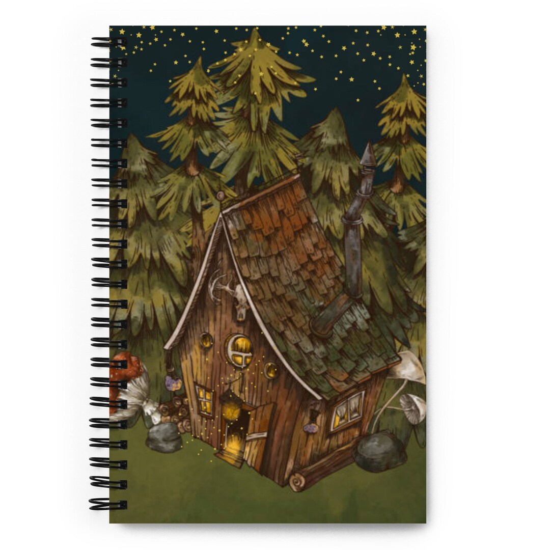 Baba Yaga Inspired Witch Hut Dotted Journal, Woodland Dotted Notebook ...
