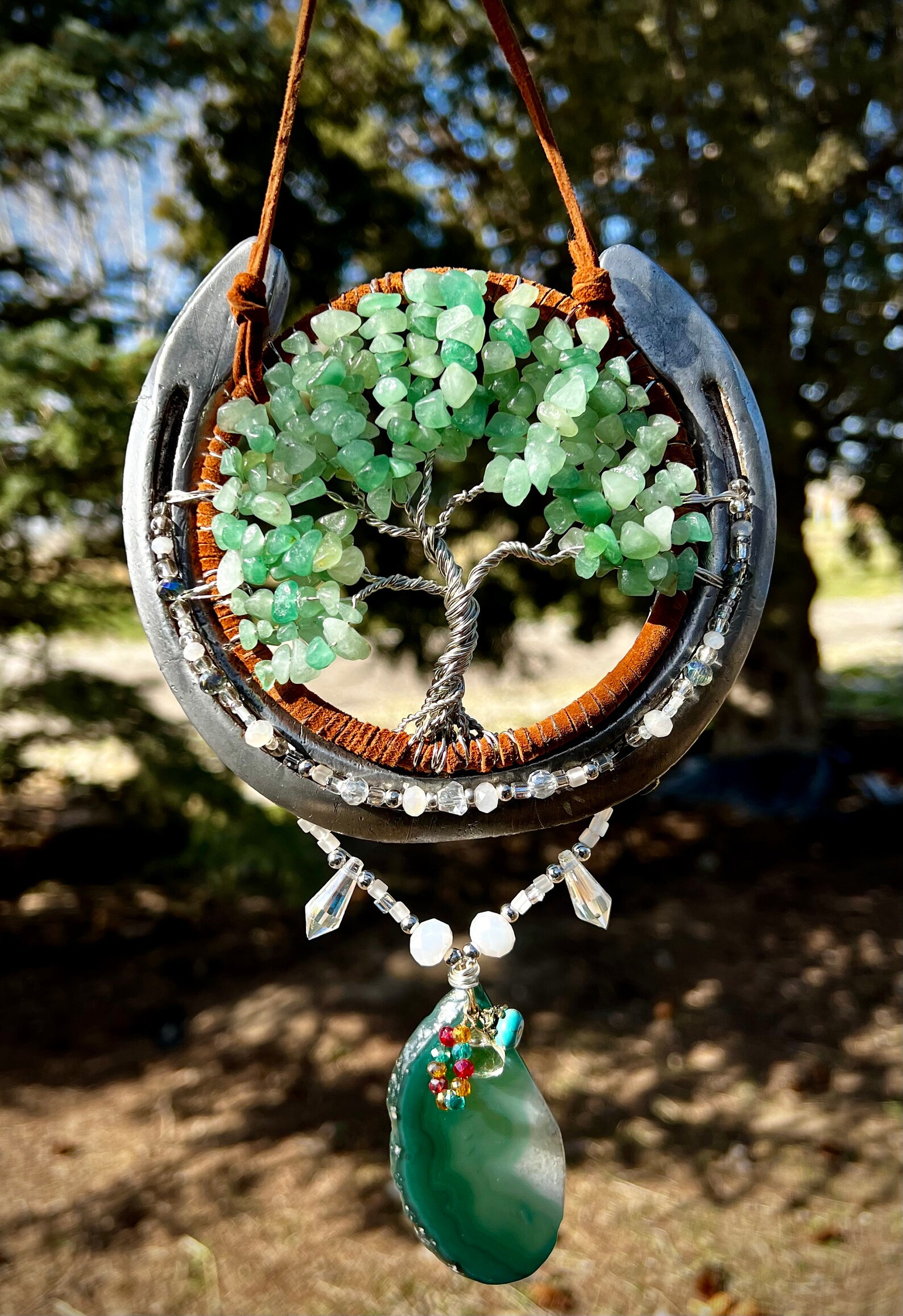 Customizable Lucky Horseshoe Tree of Life Sun Catcher - Etsy
